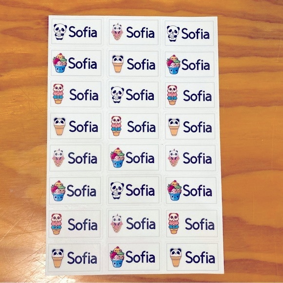 Design | 24 Fun Personalized Name Tag Labeling Stickers | Poshmark